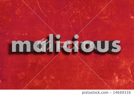 malicious word on red wall - Stock Illustration [14689316] - PIXTA
