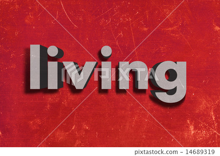 living word on red wall - Stock Illustration [14689319] - PIXTA