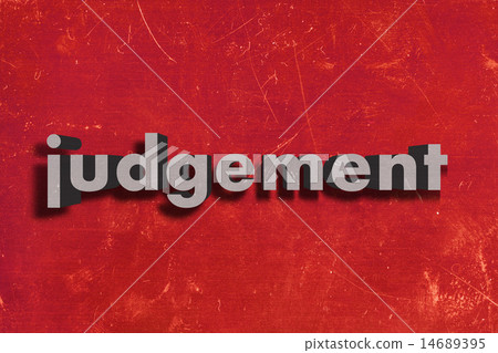 judgement word on red wall - Stock Illustration [14689395] - PIXTA