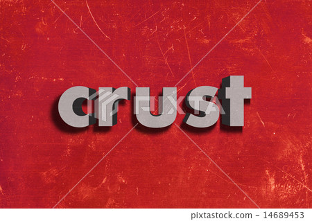 crust word on red wall - Stock Illustration [14689453] - PIXTA