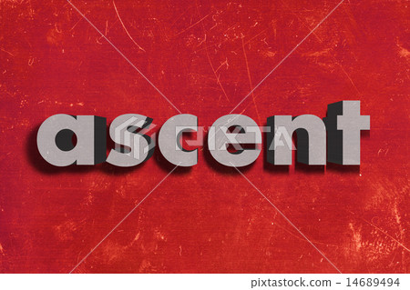 ascent word on red wall - Stock Illustration [14689494] - PIXTA