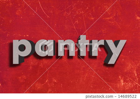 pantry word on red wall - Stock Illustration [14689522] - PIXTA