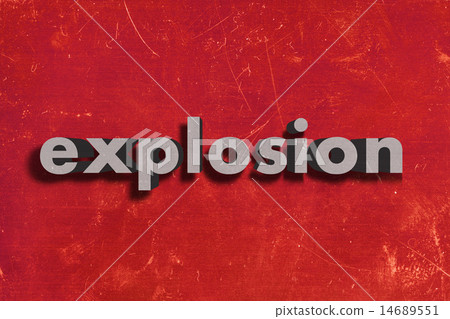 explosion word on red wall - Stock Illustration [14689551] - PIXTA