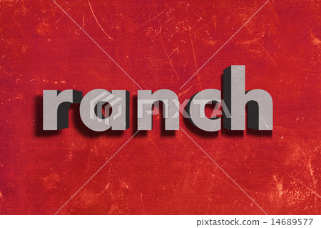 ranch word on red wall - Stock Illustration [14689577] - PIXTA
