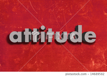 attitude word on red wall - Stock Illustration [14689582] - PIXTA