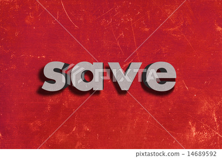 save word on red wall - Stock Illustration [14689592] - PIXTA
