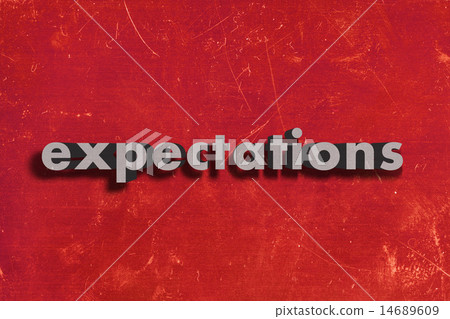 expectations word on red wall - Stock Illustration [14689609] - PIXTA