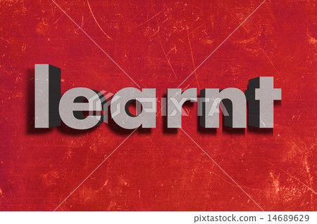 learnt word on red wall - Stock Illustration [14689629] - PIXTA