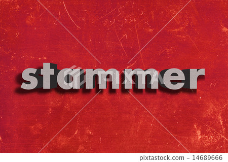stammer word on red wall - Stock Illustration [14689666] - PIXTA