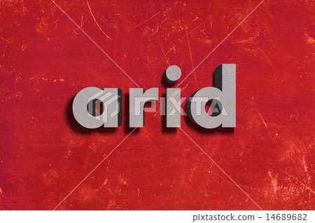 arid word on red wall - Stock Illustration [14689682] - PIXTA