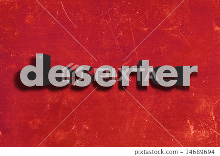 deserter word on red wall - Stock Illustration [14689694] - PIXTA