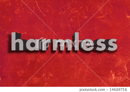 harmless word on red wall - Stock Illustration [14689758] - PIXTA
