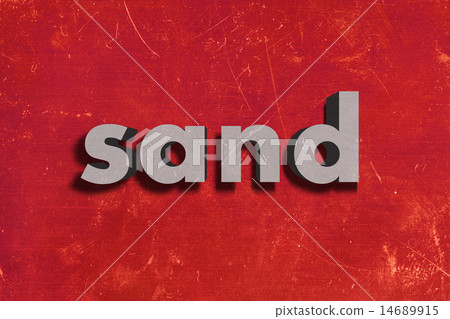 sand word on red wall - Stock Illustration [14689915] - PIXTA