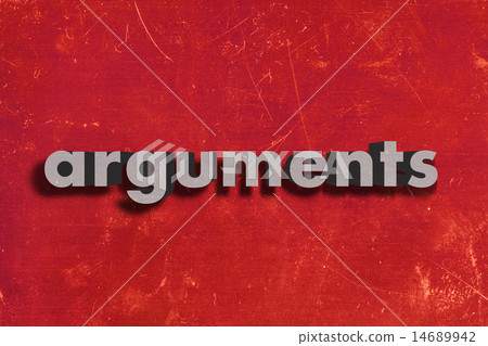 arguments word on red wall - Stock Illustration [14689942] - PIXTA