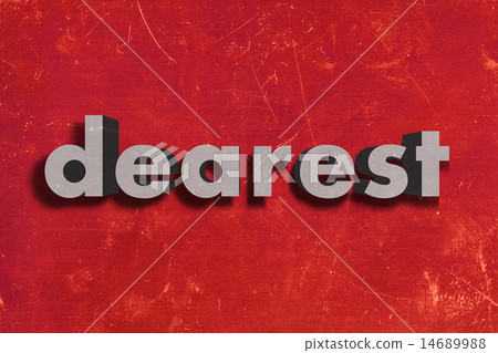 dearest word on red wall - Stock Illustration [14689988] - PIXTA