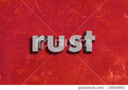 rust word on red wall - Stock Illustration [14689991] - PIXTA