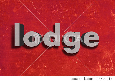lodge word on red wall - Stock Illustration [14690018] - PIXTA
