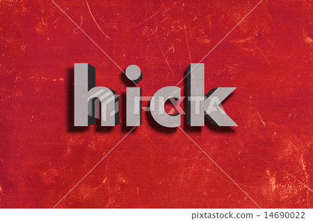 hick word on red wall - Stock Illustration [14690022] - PIXTA