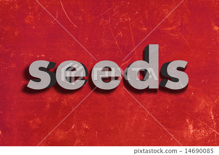 seeds word on red wall - Stock Illustration [14690085] - PIXTA