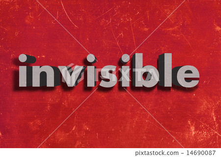invisible word on red wall - Stock Illustration [14690087] - PIXTA