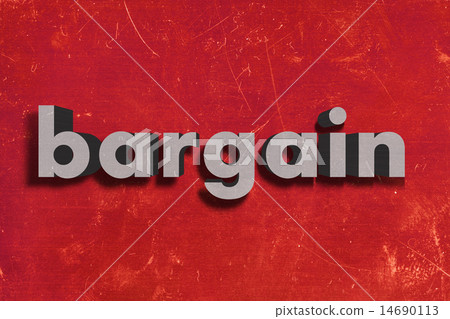 bargain word on red wall - Stock Illustration [14690113] - PIXTA