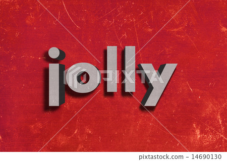 jolly word on red wall - Stock Illustration [14690130] - PIXTA