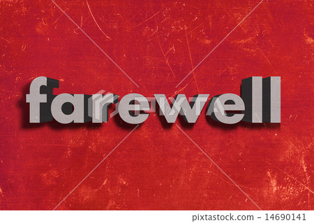 farewell word on red wall - Stock Illustration [14690141] - PIXTA