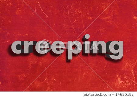 creeping word on red wall - Stock Illustration [14690192] - PIXTA