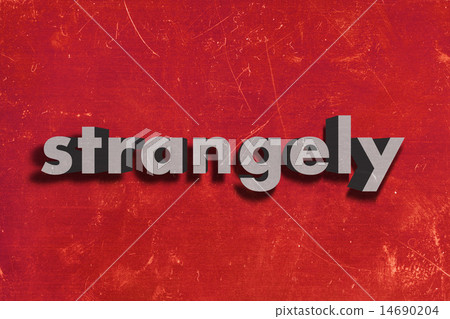 strangely word on red wall - Stock Illustration [14690204] - PIXTA