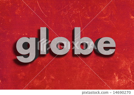 globe word on red wall - Stock Illustration [14690270] - PIXTA