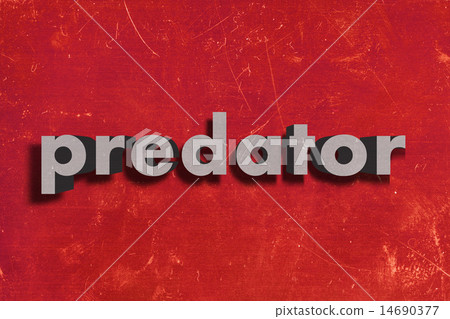 predator word on red wall - Stock Illustration [14690377] - PIXTA