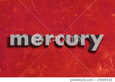 mercury word on red wall - Stock Illustration [14690418] - PIXTA
