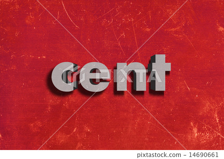 cent word on red wall - Stock Illustration [14690661] - PIXTA