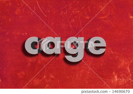 cage word on red wall - Stock Illustration [14690670] - PIXTA