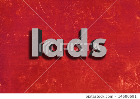 lads word on red wall - Stock Illustration [14690691] - PIXTA