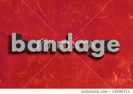 bandage word on red wall - Stock Illustration [14690711] - PIXTA