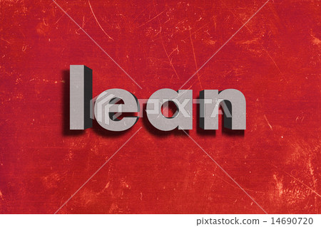 lean word on red wall - Stock Illustration [14690720] - PIXTA