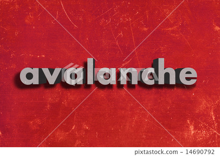 avalanche word on red wall - Stock Illustration [14690792] - PIXTA