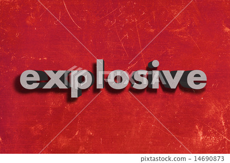 explosive word on red wall - Stock Illustration [14690873] - PIXTA
