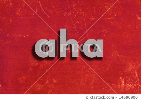 aha word on red wall - Stock Illustration [14690900] - PIXTA