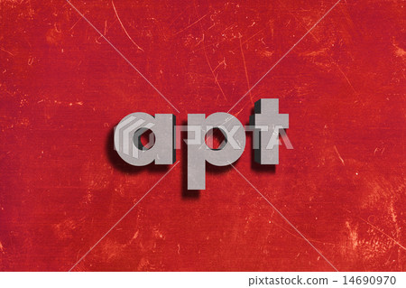 apt word on red wall - Stock Illustration [14690970] - PIXTA