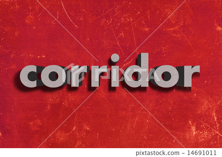 corridor word on red wall - Stock Illustration [14691011] - PIXTA