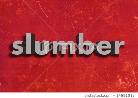 slumber word on red wall - Stock Illustration [14691012] - PIXTA