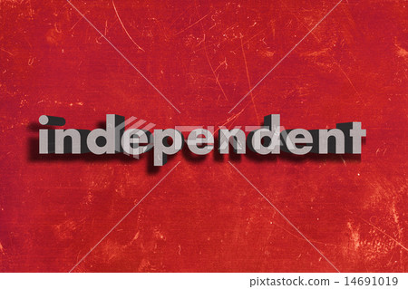 independent word on red wall - Stock Illustration [14691019] - PIXTA