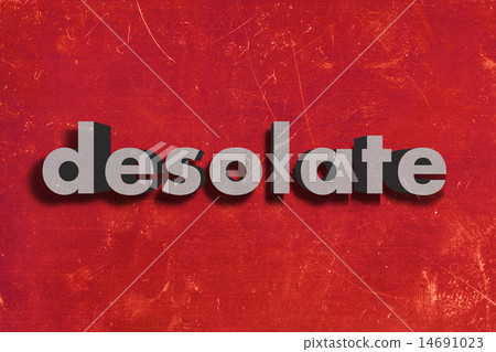 desolate word on red wall - Stock Illustration [14691023] - PIXTA
