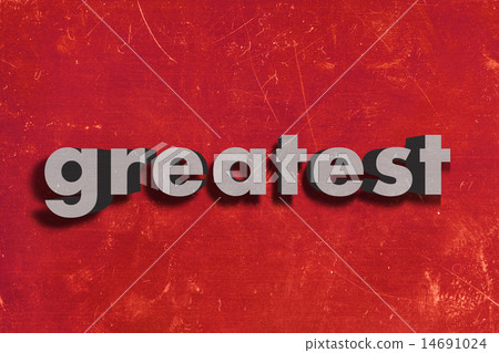 greatest word on red wall - Stock Illustration [14691024] - PIXTA