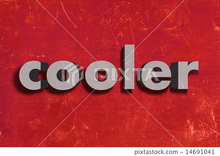 cooler word on red wall-插圖素材 [14691041] - PIXTA圖庫