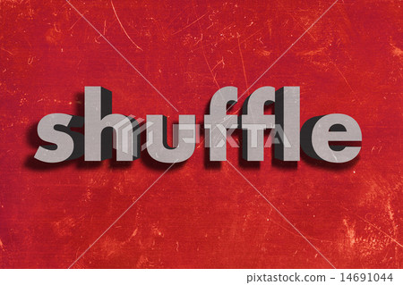 shuffle word on red wall - Stock Illustration [14691044] - PIXTA