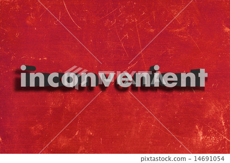 inconvenient word on red wall - Stock Illustration [14691054] - PIXTA