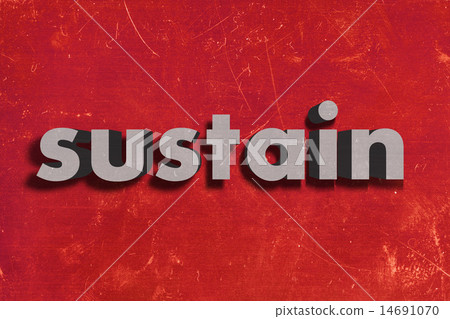 sustain word on red wall - Stock Illustration [14691070] - PIXTA